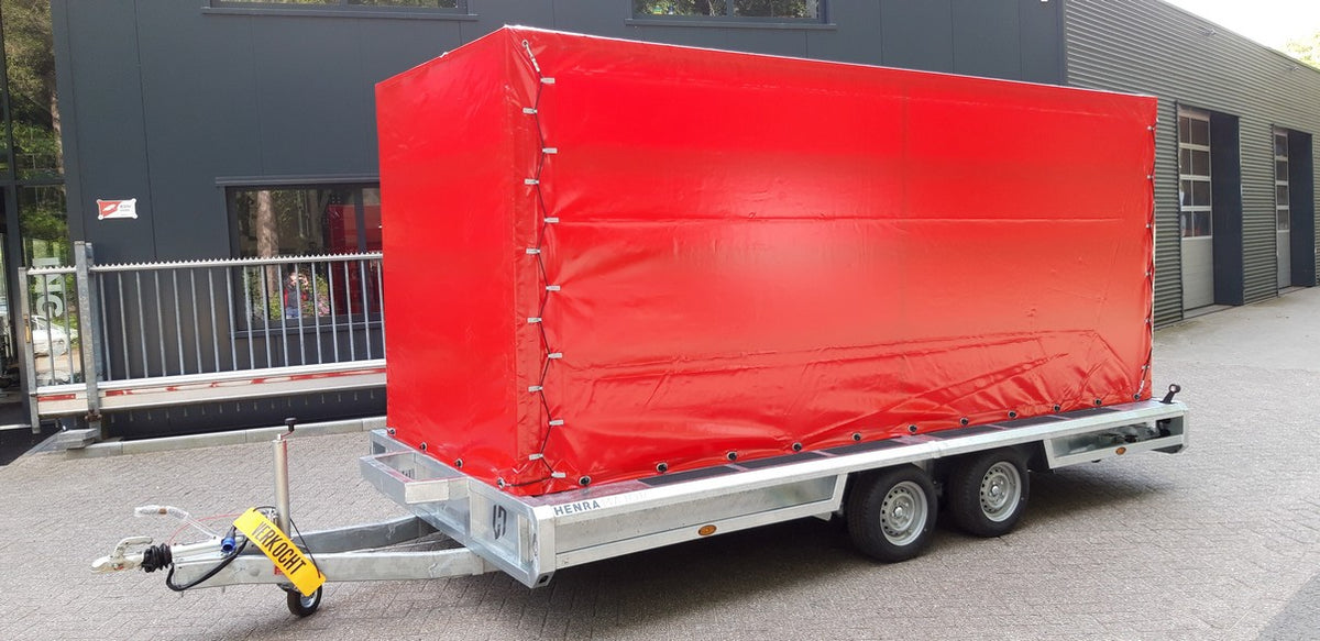 Machine transporter in combinatie met huif – De Witte Smid