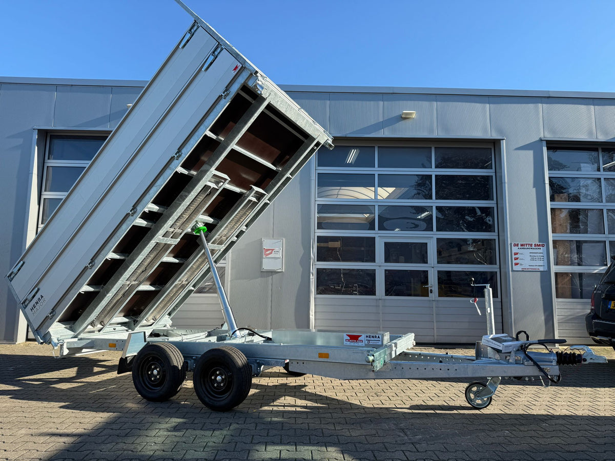 Henra elektrische kipper 3500 kg. met 2x 40 cm. hoge zijborden – De ...